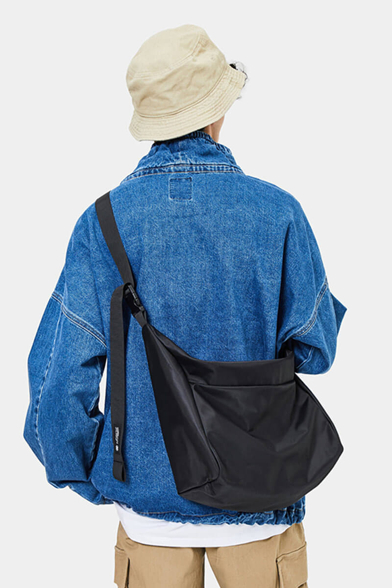 LIVEBOX Large Plain Black Side Pack Bag – Deowoo